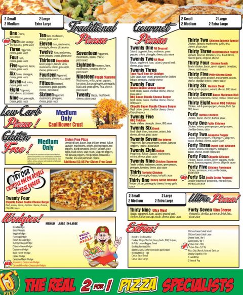 Our Menu - T J's Pizza | Saskatchewan & Alberta
